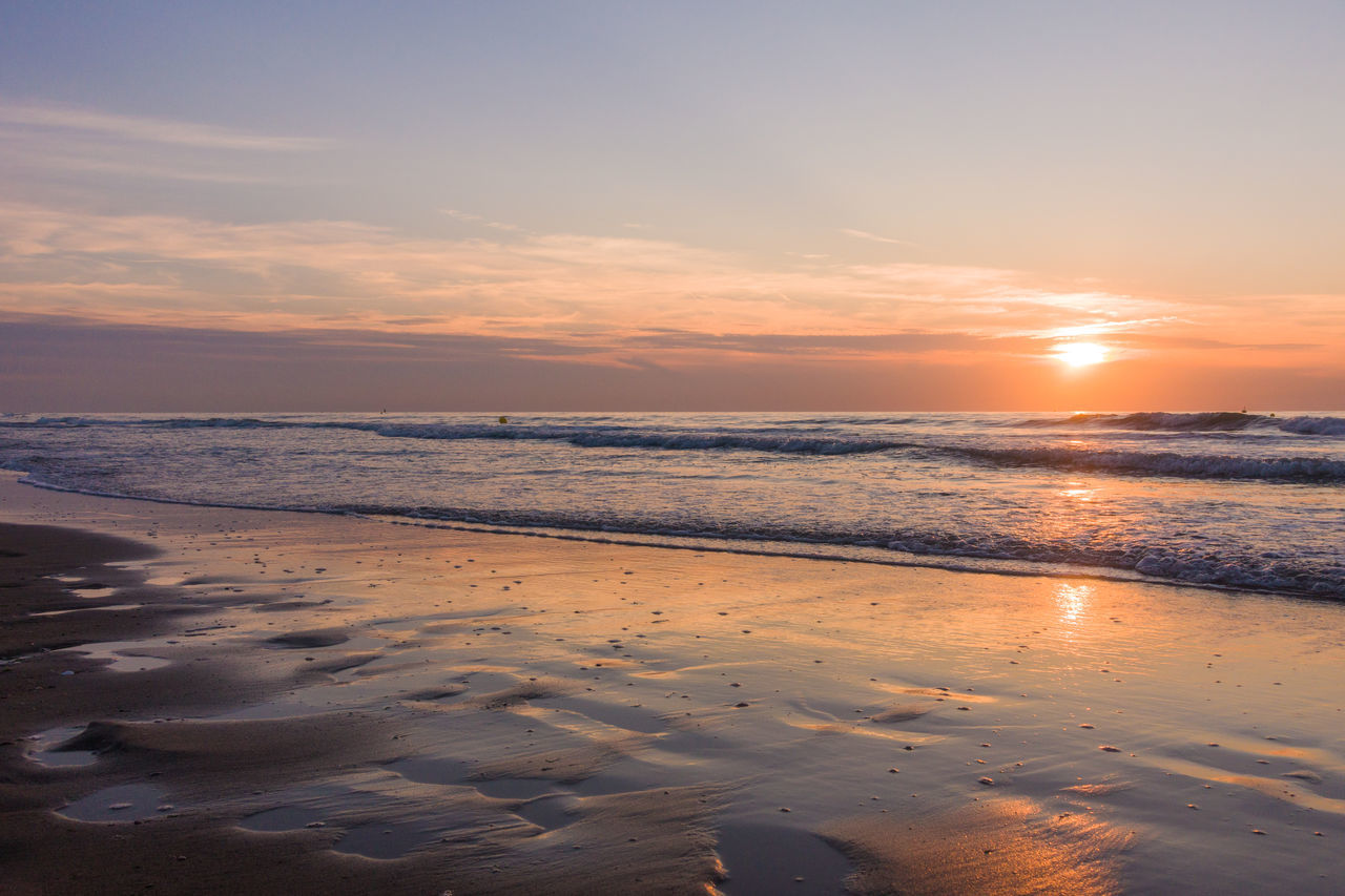 Scenic view of beach during sunset | ID: 111004103